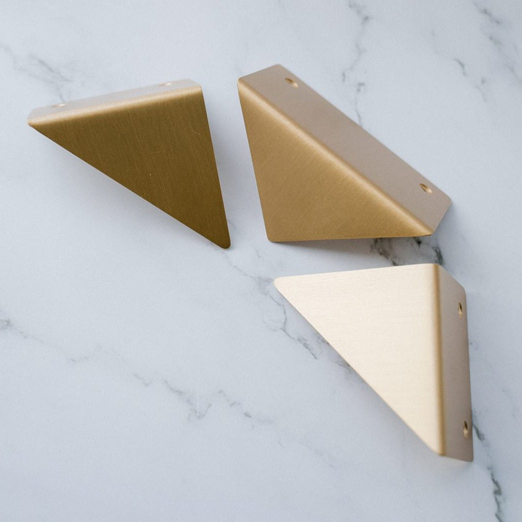Corbridge Brass Triangle Cabinet Handle – Home Luxe Co